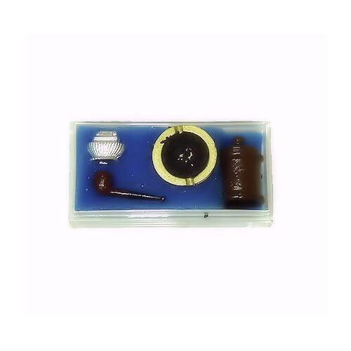 DOLLHOUSE Pipe Smoker Smoking Set Lighter Filled Ashtray and More 1:12 ...