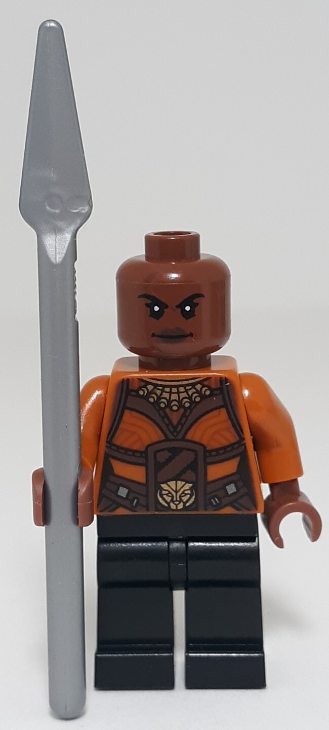 Lego Super Heroes Black Panther Okoye Minifigure With Spear Weapon | eBay