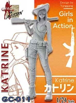 ZLPLA Genuine 1/24 Girls in Action Katrine Resin Figure Assembly Model GC-011 | eBay