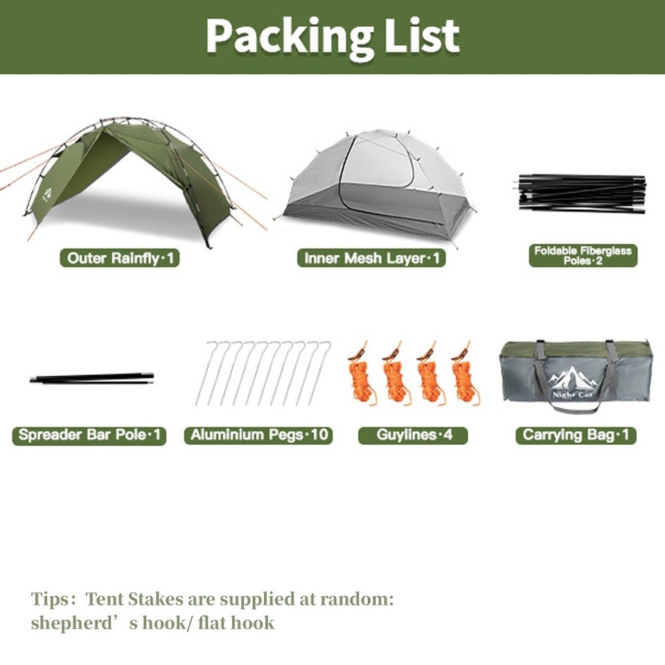 Ultralight 2 Person Hiking Camping Tent 4 Season Backpacking Hiking ...