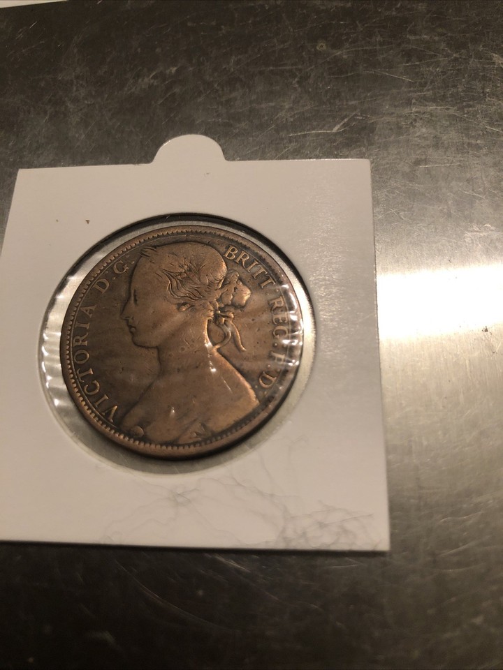 1862 BUN/YOUNG HEAD : ONE PENNY COIN : QUEEN VICTORIA See Photos For ...