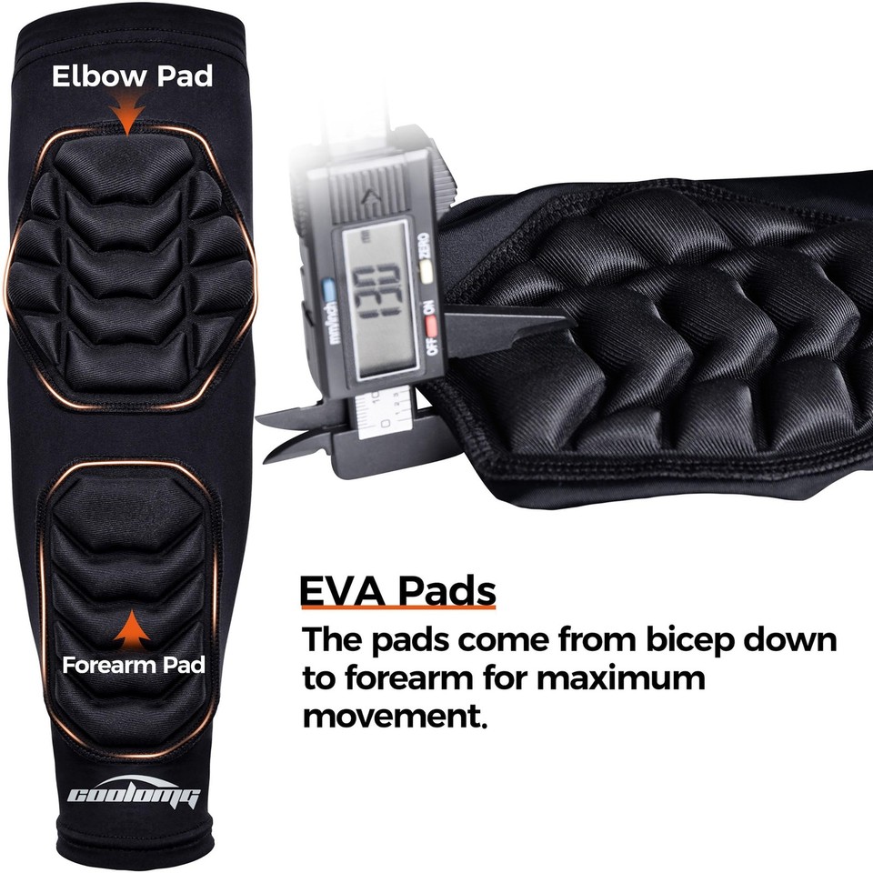 Football Arm Pads Padded Forearm Elbow Sleeves Protection Support for ...