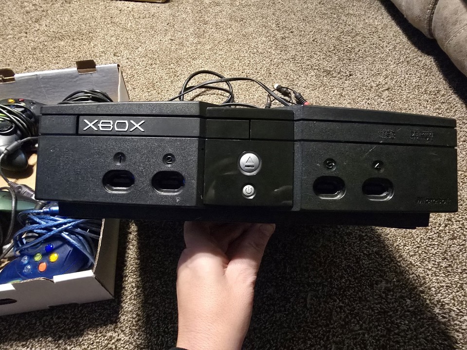 Original Xbox system with 4 controllers and 18 games bundle | eBay