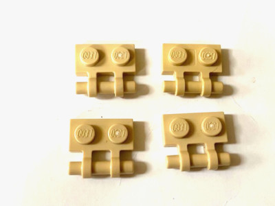 LEGO Parts: 1x2 Plate w/ Side Clip Bar Handle, Tan / Beige, Part # 2540 ...