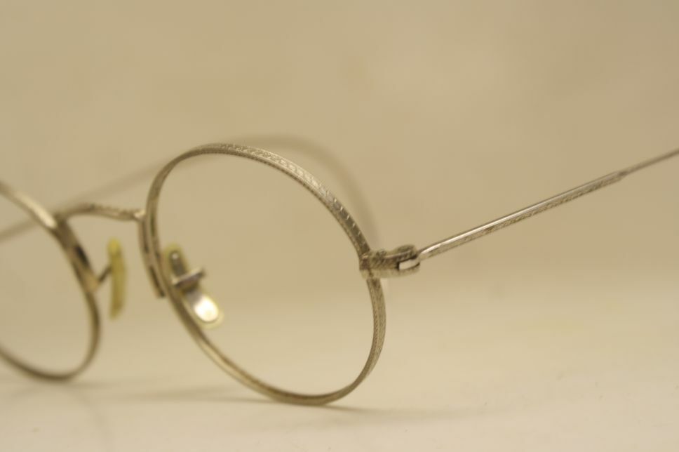 Vintage Eyeglasses Frames 41X38mm 1940s Glasses Silve… - Gem