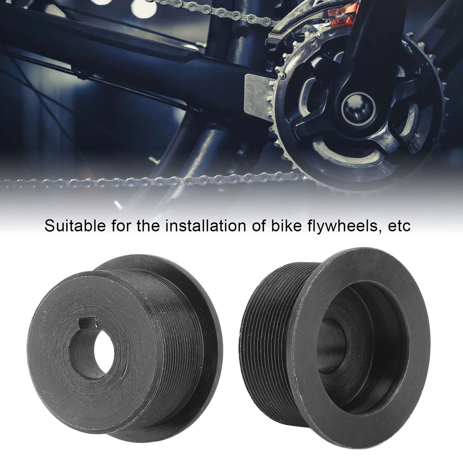 New Bike Freewheel Adapter Steel Fine Female Thread Tight Fit Flywheel ...
