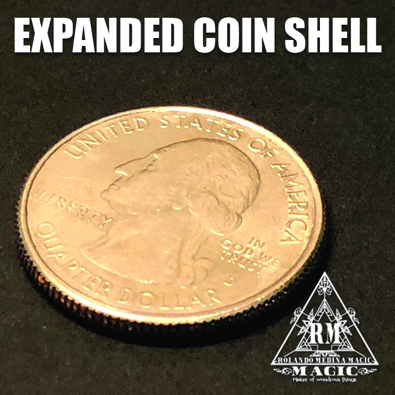 US QUARTER EXPANDED COIN SHELL Magic Coin MADE FROM REAL COIN! Trick ...