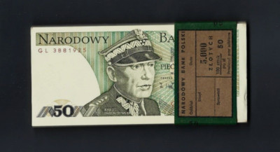 POLAND 50 ZLOTYCH P-142 1988 x 100 Pcs UNC Lot PACK BUNDLE Polish ...