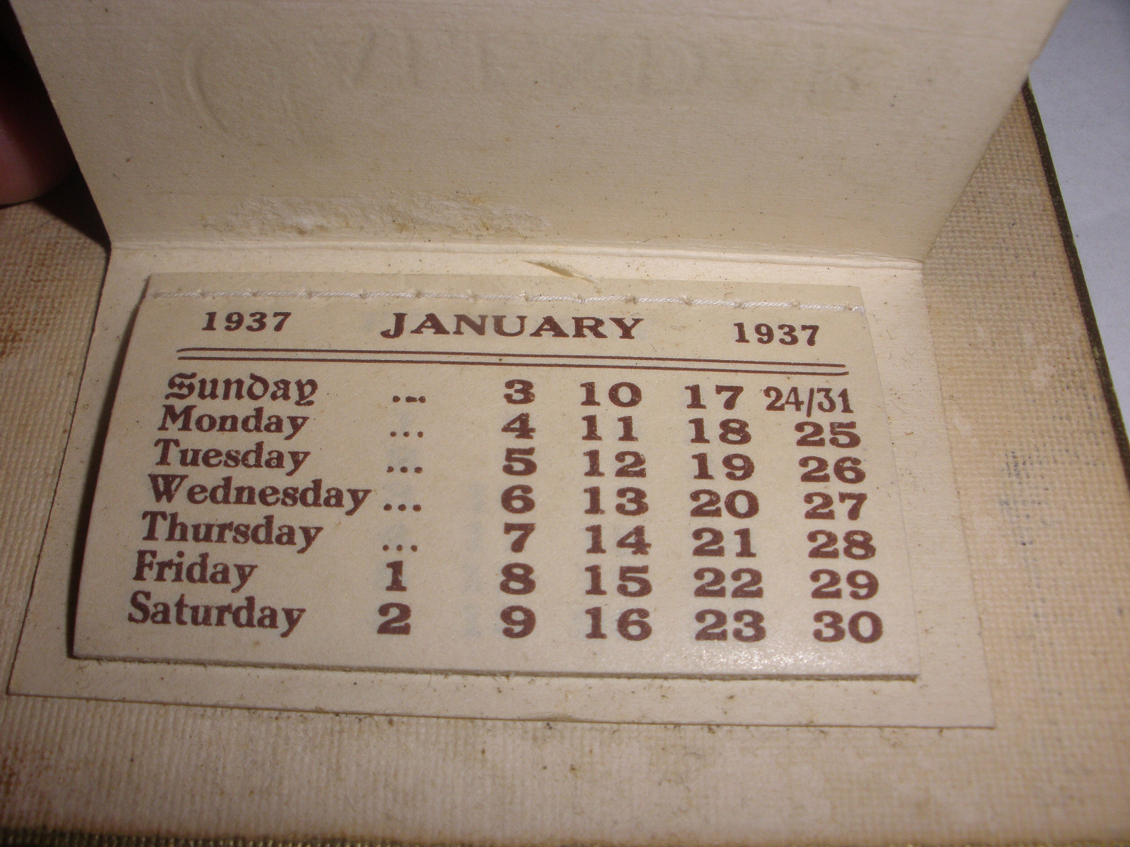 Vintage Rare King Edward VIII Original 1937 Calendar Duke of Windsor | eBay