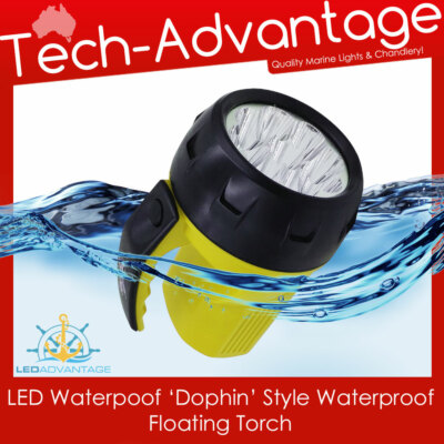BOAT COMPACT DOLPHIN-STYLE WATERPROOF FLOATING FLASHLIGHT LED BULB ...