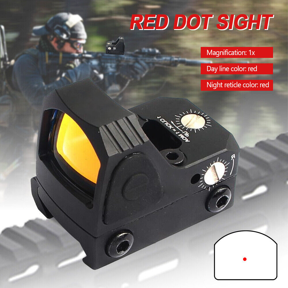 Mini Red Dot Tactical RMR Reflex Sight Scope for Pistol Glock 17 19 W ...