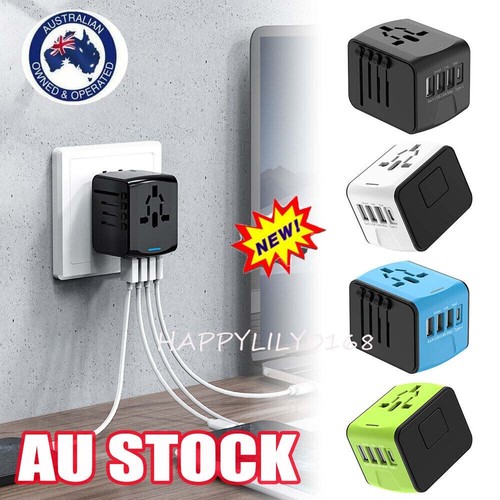 International Universal Travel Adapter 3 USB &Type-C Outlet Converter ...