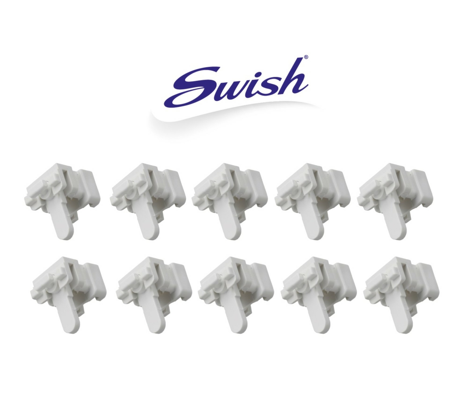 GENUINE Swish ™ Superluxe Leverlock Brackets, corded Curtain Track ...