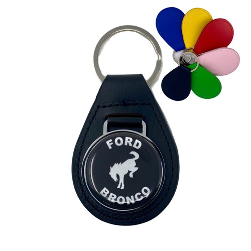 FORD BRONCO Vintage Style Leather Key chain Ring II 2 5 colors to ...