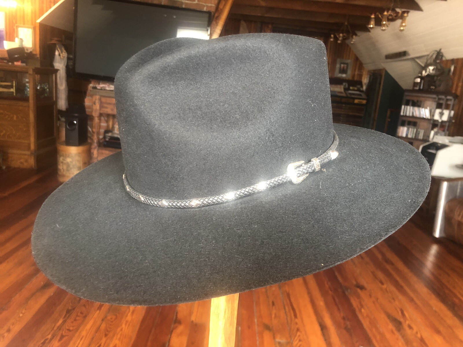 Stetson Black Diamond Jim Gun Club Felt Hat size 7 - Gem