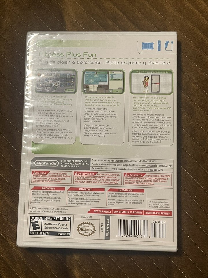 Wii Fit Plus (Nintendo Wii, 2009) NICE - Video Game Only - NEW / Sealed ...