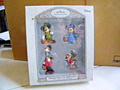 2007 Hallmark Disney Famous Faces for Halloween Ornament Set of 4 ...