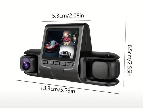 3 Camera Car DVR Recorder 2 Inch HD Display 1080p Vehicle Parking ...