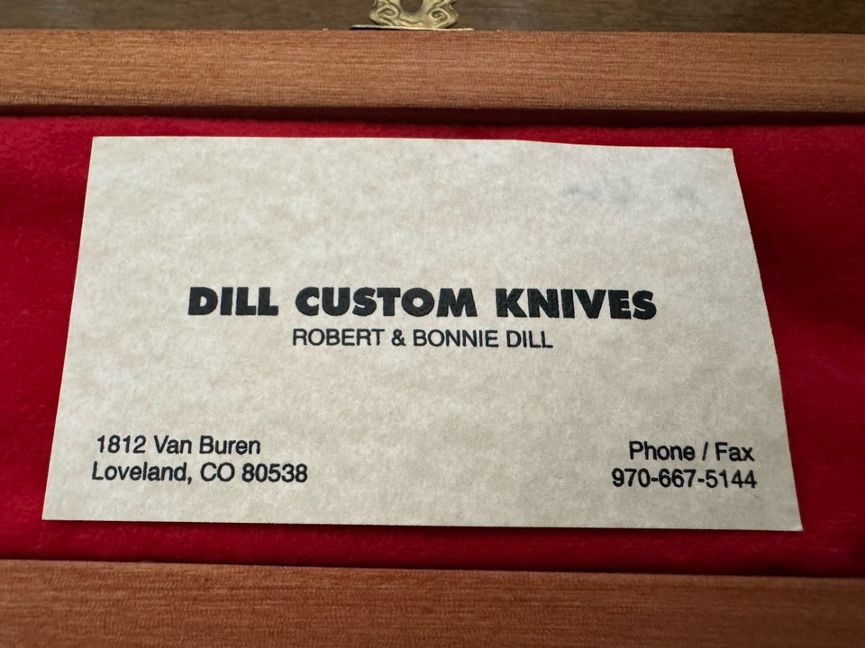 Bob Dill Custom Handmade Fixed Blade Knife Nice Handle Scrimshawed ...