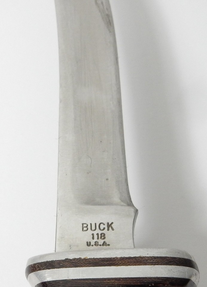VINTAGE BUCK 118 USA FIXED BLADE HUNTING KNIFE | eBay