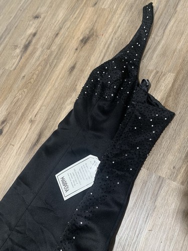 Morgan & Co Black Sparkle Shoulder Strap Prom Formal Dress New size 9/ ...