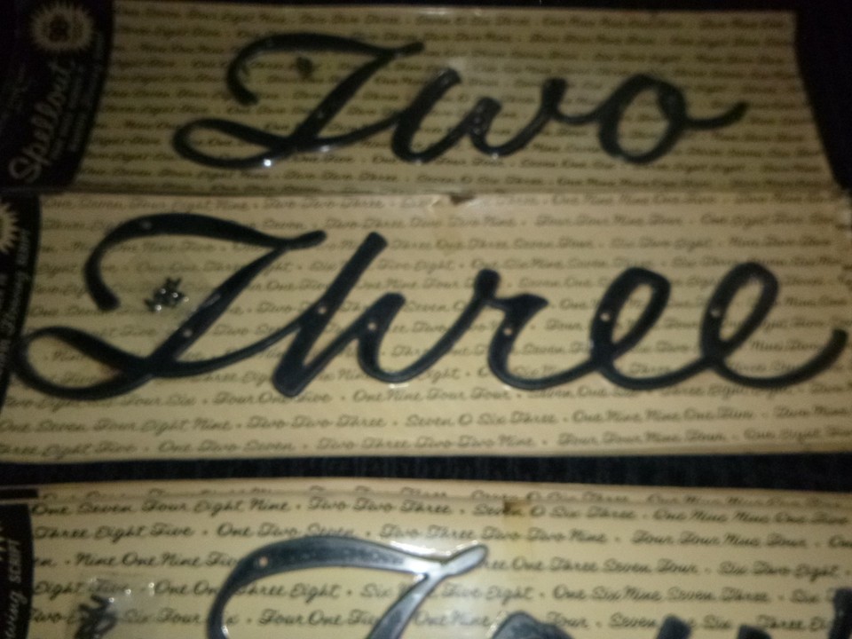 NOS Vtg Mid Century 4" Script Style House Address Numbers Spellout ...