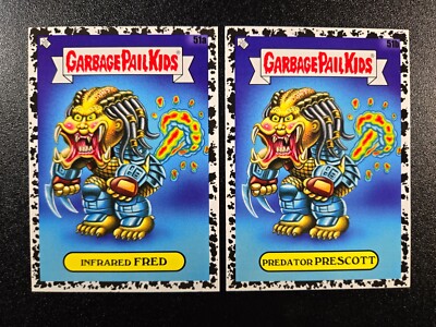 SP Black Predator Arnold Schwarzenegger Prey Spoof Garbage Pail Kids 2 ...