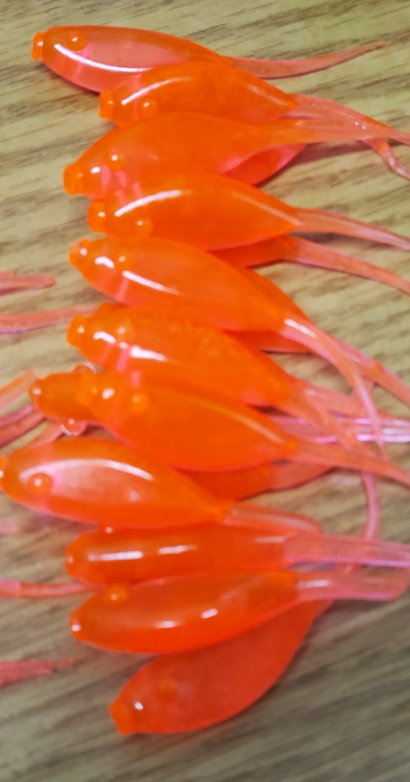 2" CRAPPIE SHAD (MERTHIOLATE) 35 PACK GRUBS CRAPPIE LURES JIGS GARLIC ...