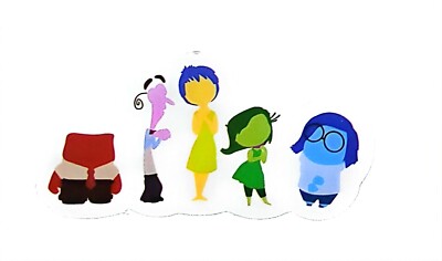 Disney Pixar INSIDE OUT Joy Sadness Fear Disgust Anger Water Resistant ...