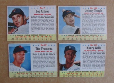 1963 POST BASEBALL CARD SINGLES COMPLETE YOUR SET PICK CHOOSE UPDATED 5 ...