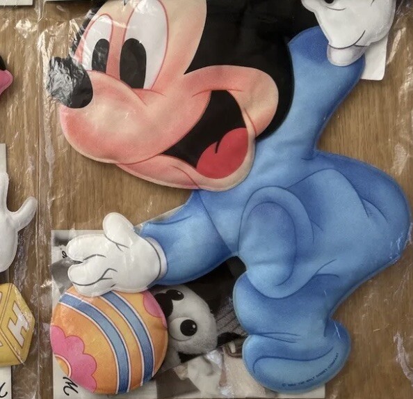 Vintage Mickey Mouse Soft Wall Hanging Dolly New Pin Up Puffy Stuff ...