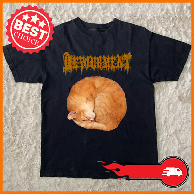 Funny Devourment Band Cat Short Sleeve T-Shirt | eBay