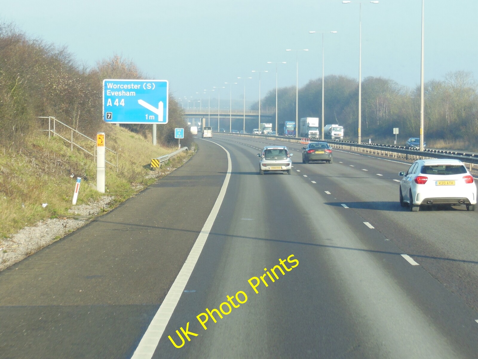 Photo 12x8 M5 northbound towards junction 7 Brook End/SO8649 c2015 | eBay