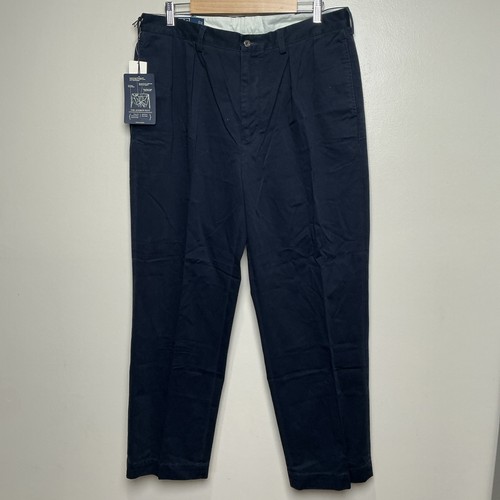 Polo Ralph Lauren Andrew Pants Mens 36x29 Blue Chino Pleated NWT Preppy ...