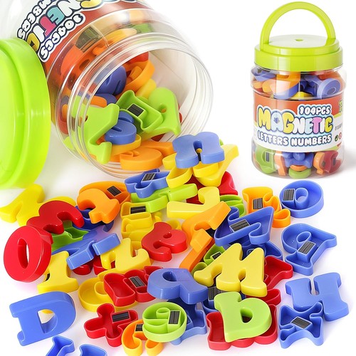 LovesTown 104 PCS Alphabet Magnetic Letters and Numbers Medium, Multi ...