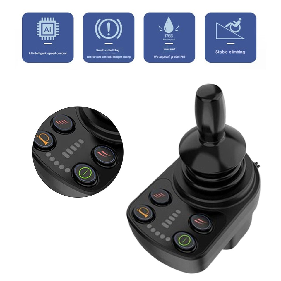 24V Waterproof Electric Wheelchair Joystick Controller Smart Rocker ...