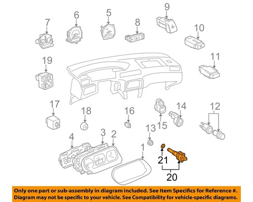 TOYOTA OEM 97-03 Camry Instrument Panel Cluster Switches-Sensor ...