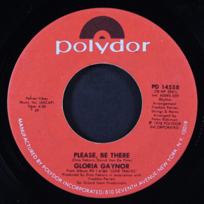 GLORIA GAYNOR: anybody wanna party? / please, be there POLYDOR 7 ...