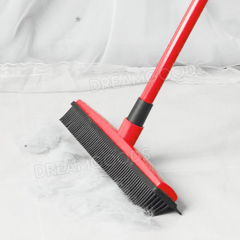 Rubber Broom For Pet Dog Cat Hair Sweeper Squeegee Windows Car Long ...