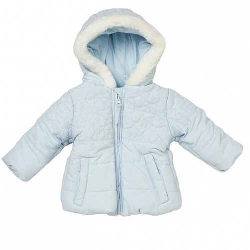 Baby Boys Star Jacket Microfibre Hooded Padded Quilted Coat Zip 0-24M ...