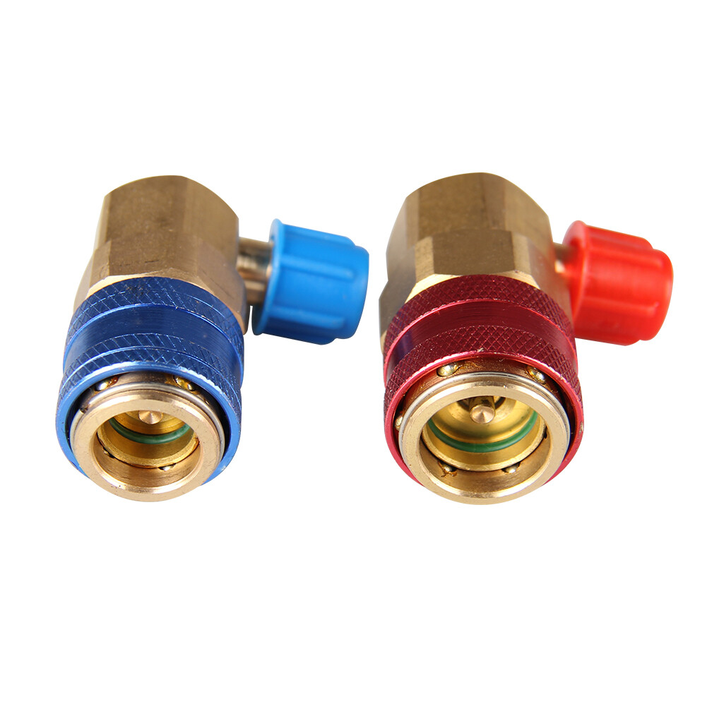 Quick Coupler Adapter HVAC A/C Manifold T Connector 1/4" SAE High Low ...