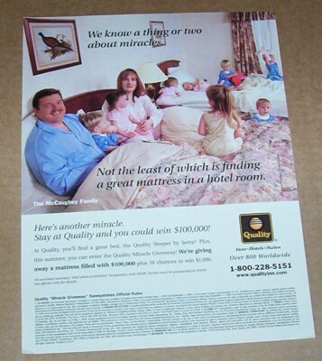 2000 print ad - Quality Inn hotels suites McCAUGHEY family kids ...