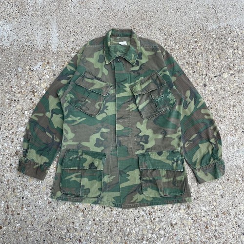 Vintage 60s Vietnam War Era ERDL Camo Tropical Jacket Poplin Slant ...
