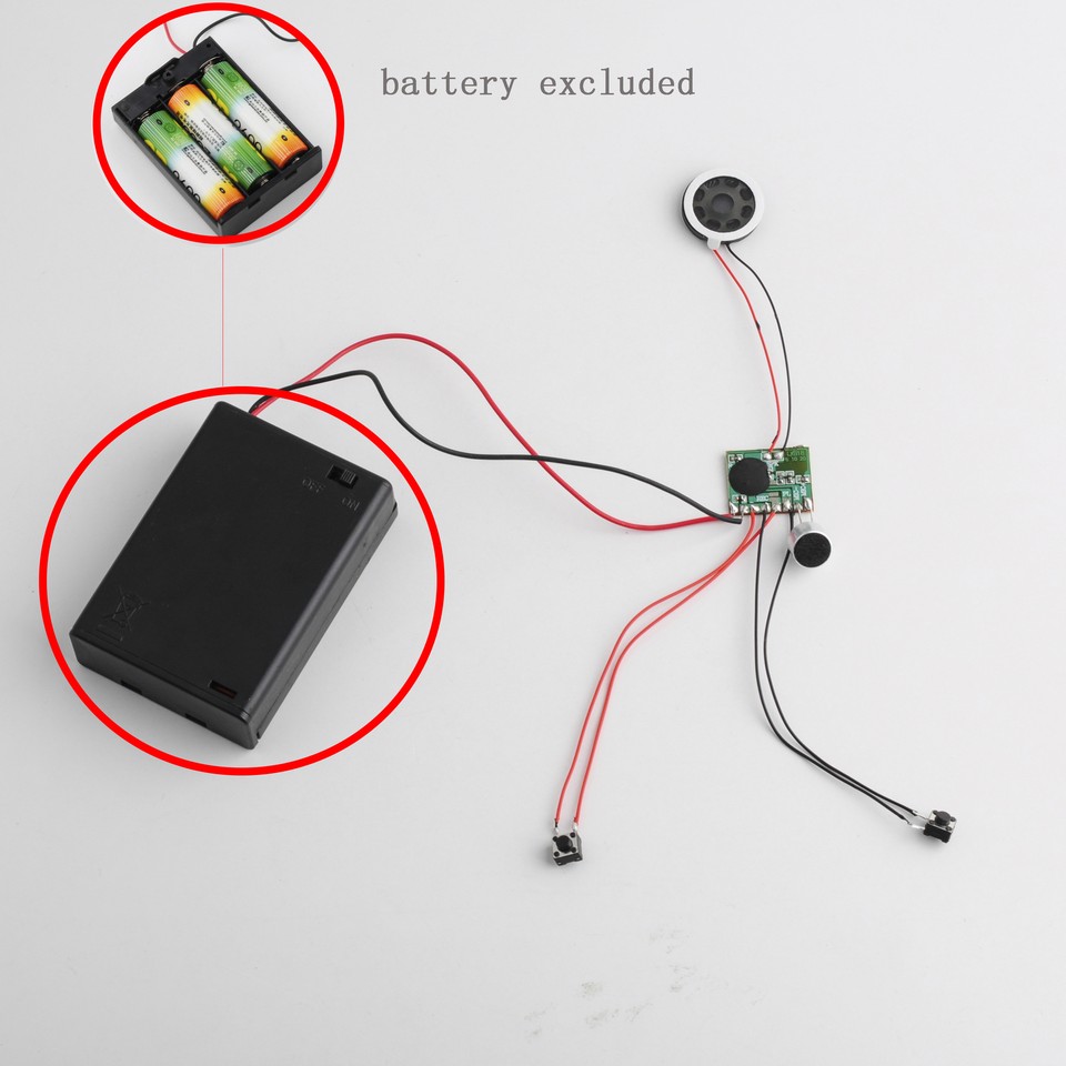 6s 30s 120s Sound Recordable IC Voice Recorder Module 8ohm Speaker DIY ...