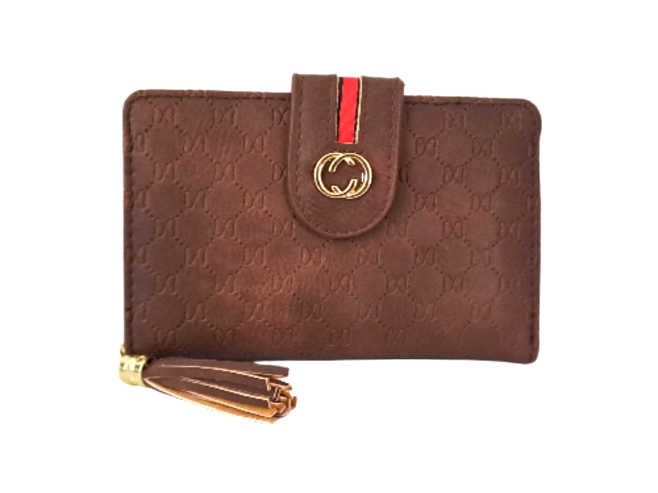 Women's Compact Wallet Tassel Zip Card Holder Purse Flap Small Coin ...