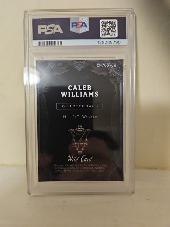 2024 Wild Card 7 Card Studs FS #CW Caleb Williams Rookie RC PSA 9 Mint ...