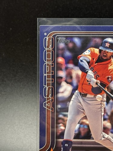 2025 Topps Series 1 Team Logo Border Variation Yordan Alvarez Astros SP ...