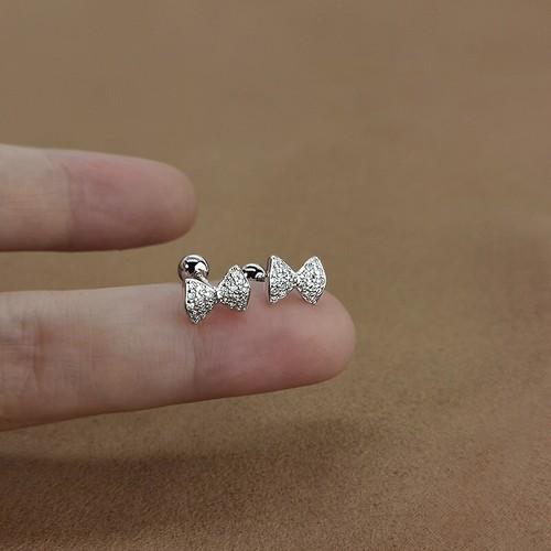 Charming Small Bow Stud Earrings Exquisite Screw Ball Cute Ear Bone Studs | eBay Australia