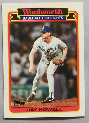 1989 Woolworth Jay Howell Dodgers Baseball Card (2) | eBay