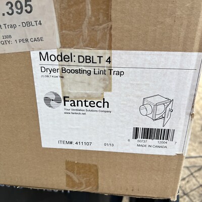 Fantech-411107--DBLT 4W Dryer Boosting Lint trap, 4" Duct | eBay